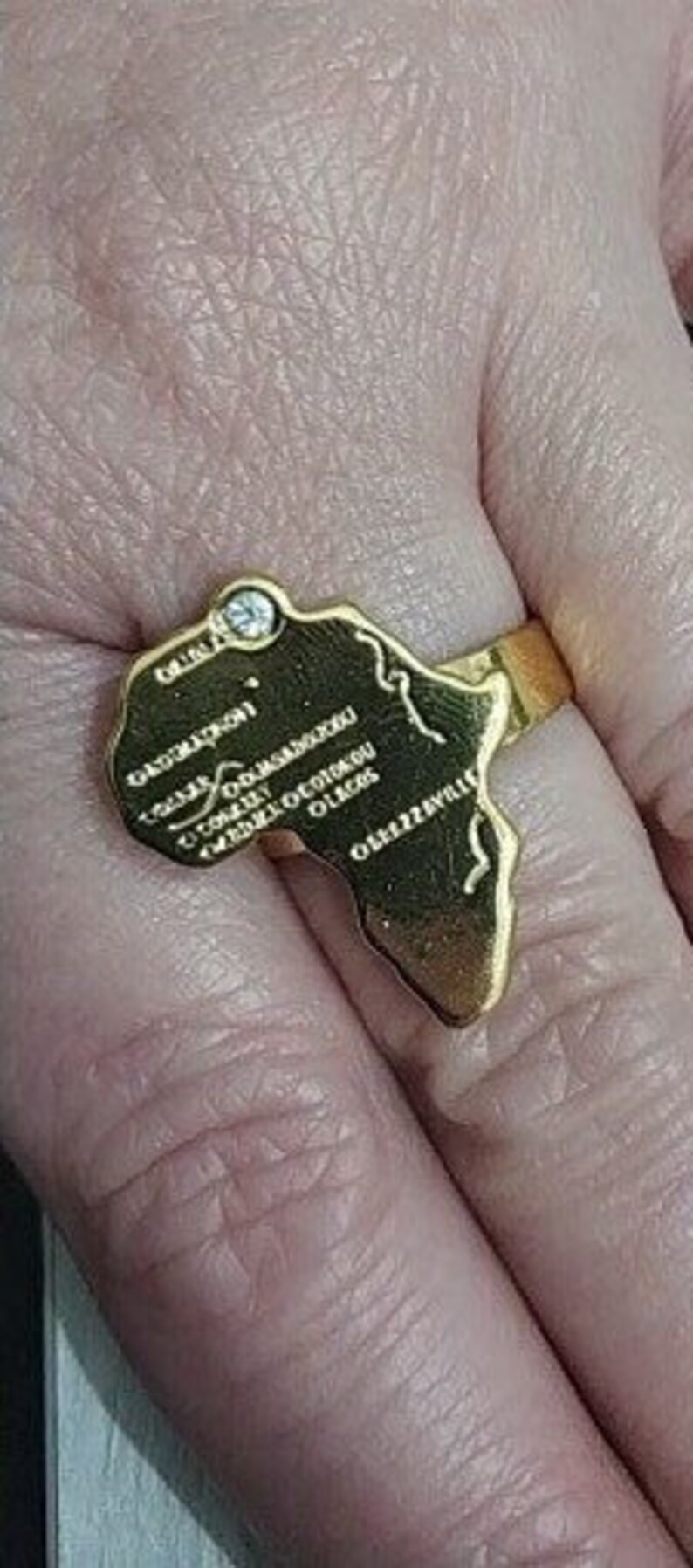 Africa Ring gold Africa Ring egyptianjewlery goddess | Etsy