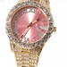 Gold Pink Watch THE HIP HOP Big Dial Full Iced Out men - Etsy