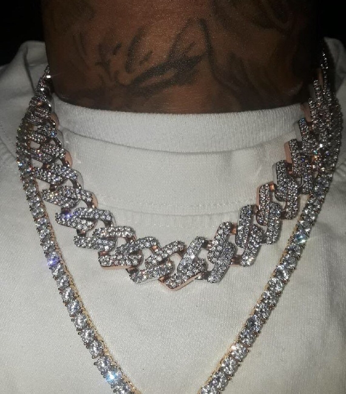 20mm Prong Cuban Link Chain Chokericed Cuban Chain Cuban - Etsy