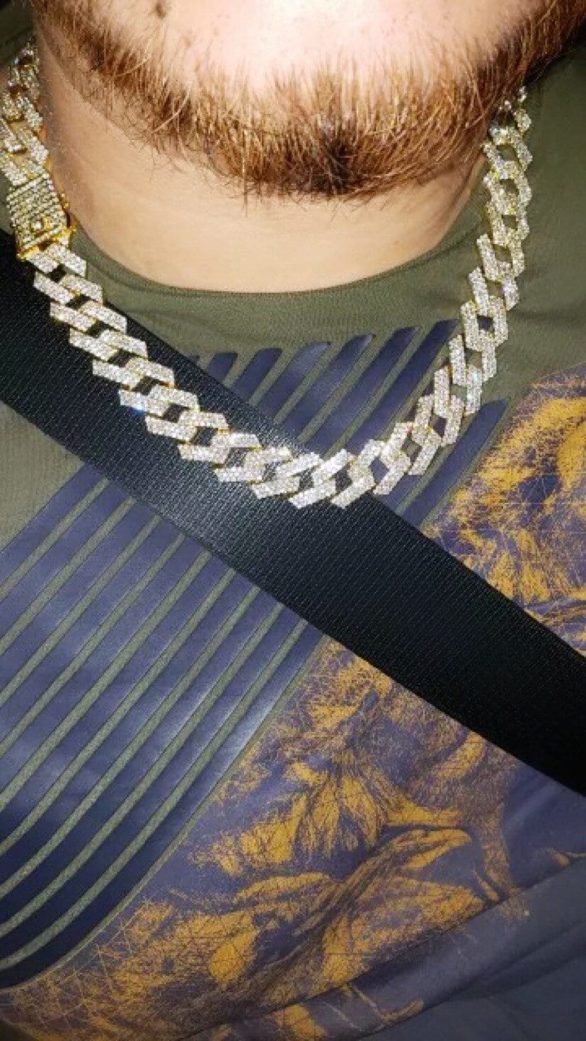 20mm Prong Cuban Link Chain Chokericed Cuban Chain Cuban - Etsy