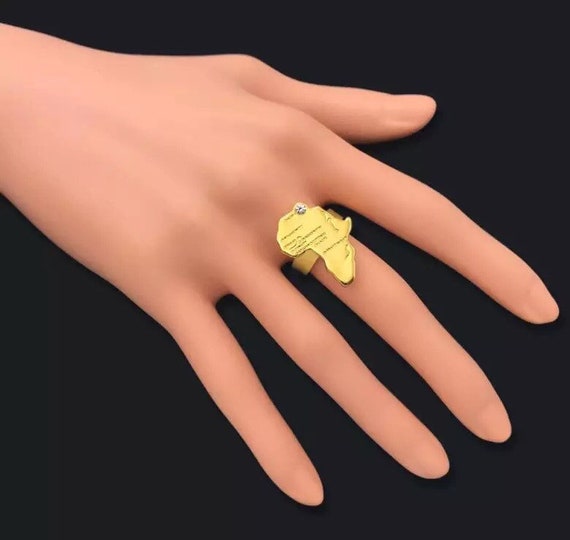 Africa Ring gold Africa Ring egyptianjewlery goddess | Etsy