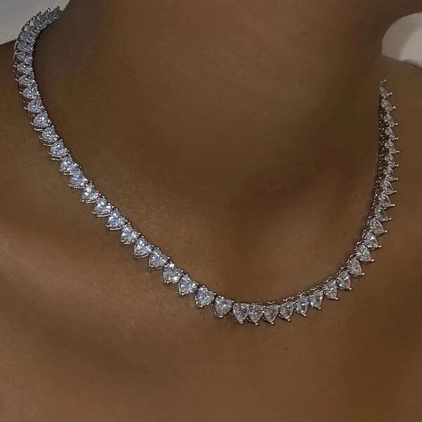 Tennis Chain Choker - Etsy