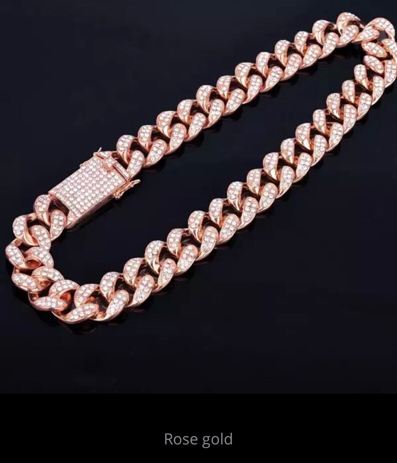 Women cuban choker cuban link chain Christmas gift 20mm | Etsy