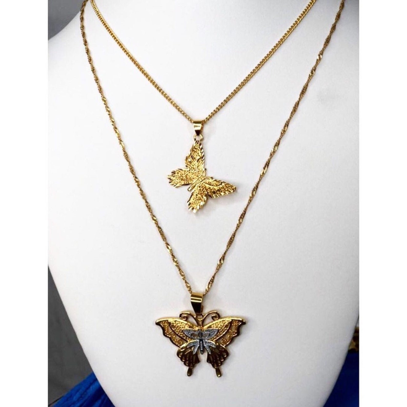 Butterfly necklace 18k gold plated butterfly necklace | Etsy