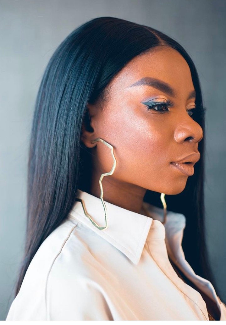 Africa Hoop Earring 2africa Map Hoop Earrings African - Etsy