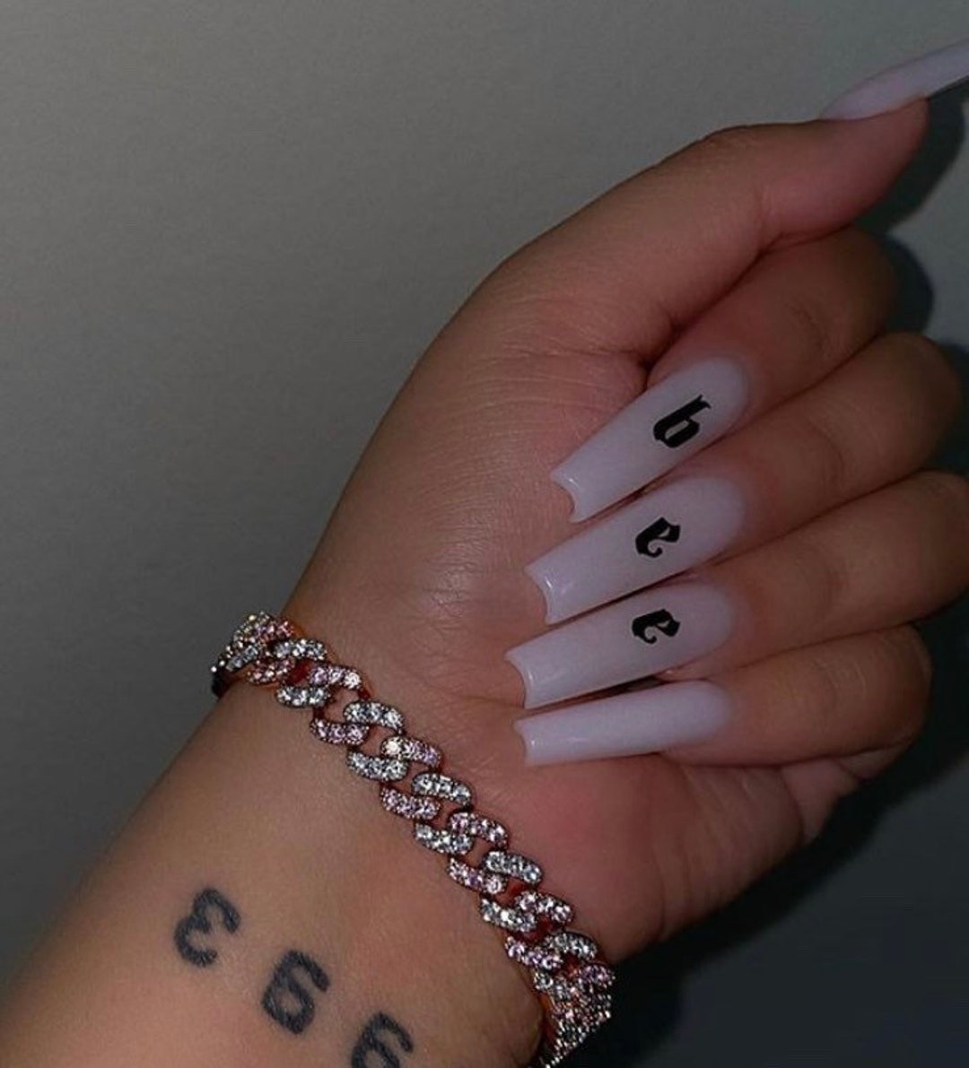 Pink Cuban Bracelet ,9mm Iced Out Silver /rose Gold Cuban Link With ...