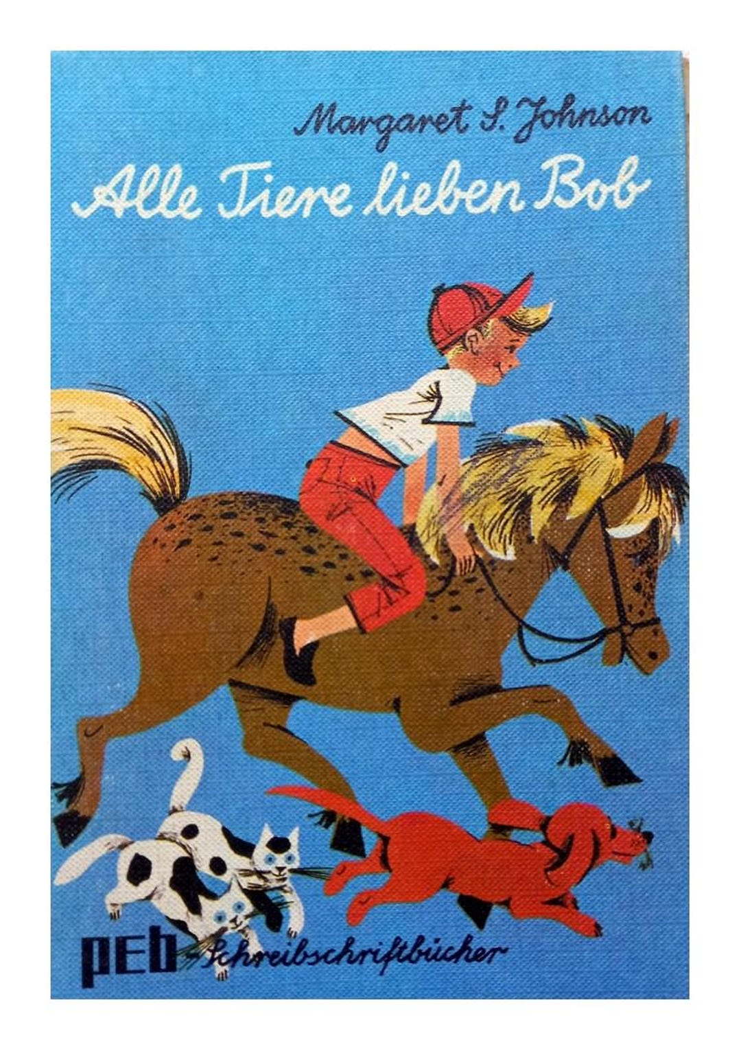 RARE! Children's Book in Cursive Script / "all Animals Love Bob ...