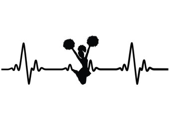 Cheer heartbeat | Etsy