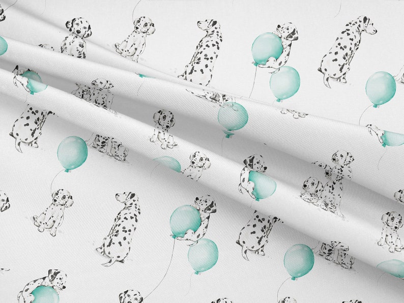 Watercolor Dalmatians Seamless Pattern File Adorable Dog Print Design for Sublimation Commercial ...