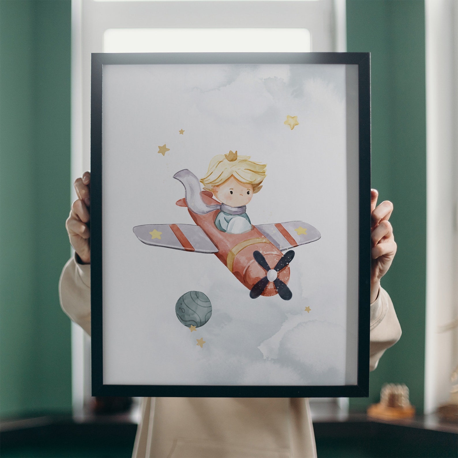 The Little Prince PRINTABLE Art Watercolor Print Nursery - Etsy