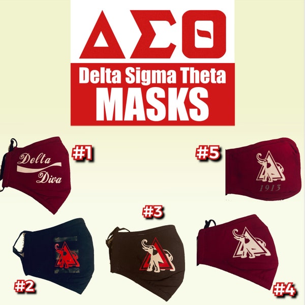 Delta Sigma Theta Sorority Face Mask - Etsy