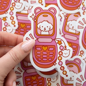 Yapper Flip Phone Die Cut Sticker- Yapper Sticker/y2k Phone/cute Kawaii ...