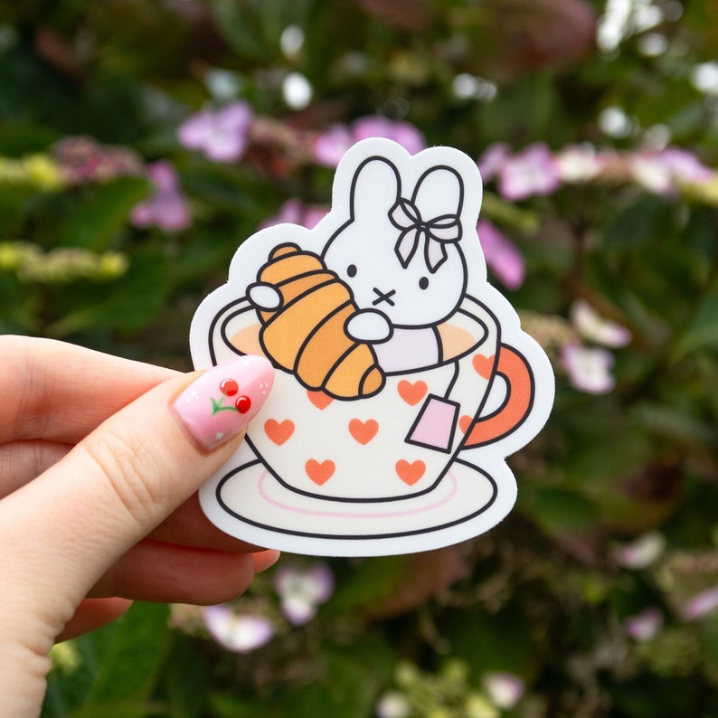 Miffy Teacup Die Cut Sticker Miffy Sticker/ Miffy Lover/ Cute Kawaii Sticker - Etsy