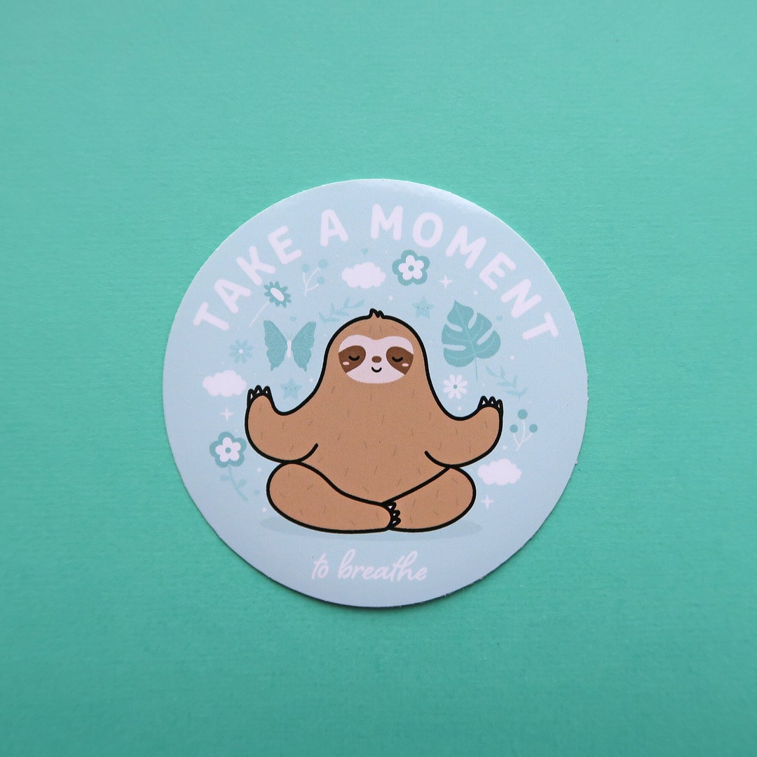Sloth Die Cut Sticker- Cute Sticker/sloth Sticker/ Kawaii Sloth - Etsy