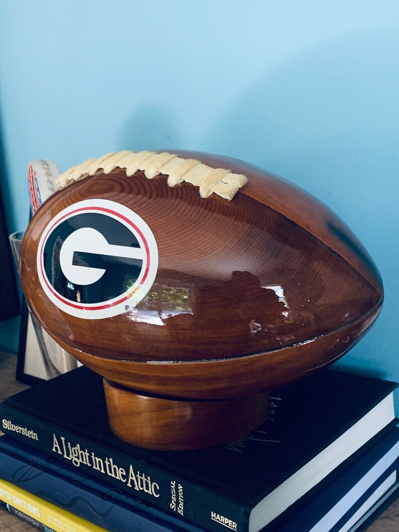 Own your very own custom solid cedar wooden football with your | Etsy