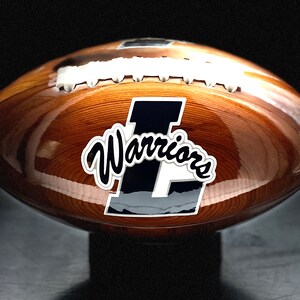 Own Your Very Own Custom Solid Cedar Wooden Football With Your Favorite ...