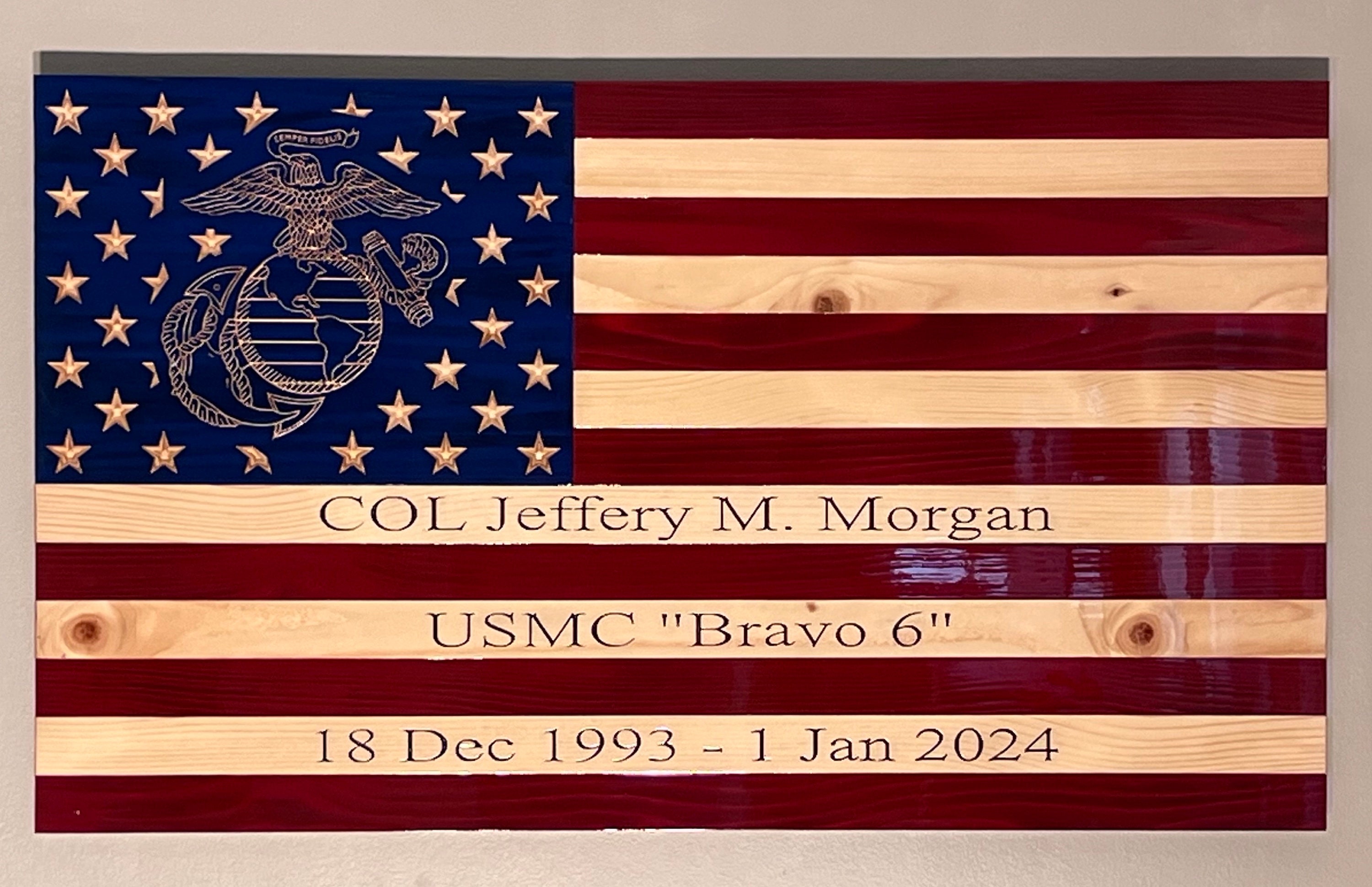 Engraved Custom US Flag. Choose Any Style. - Etsy