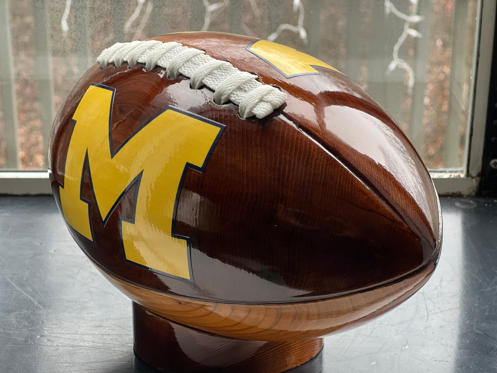 Own Your Very Own Custom Solid Cedar Wooden Football With Your - Etsy
