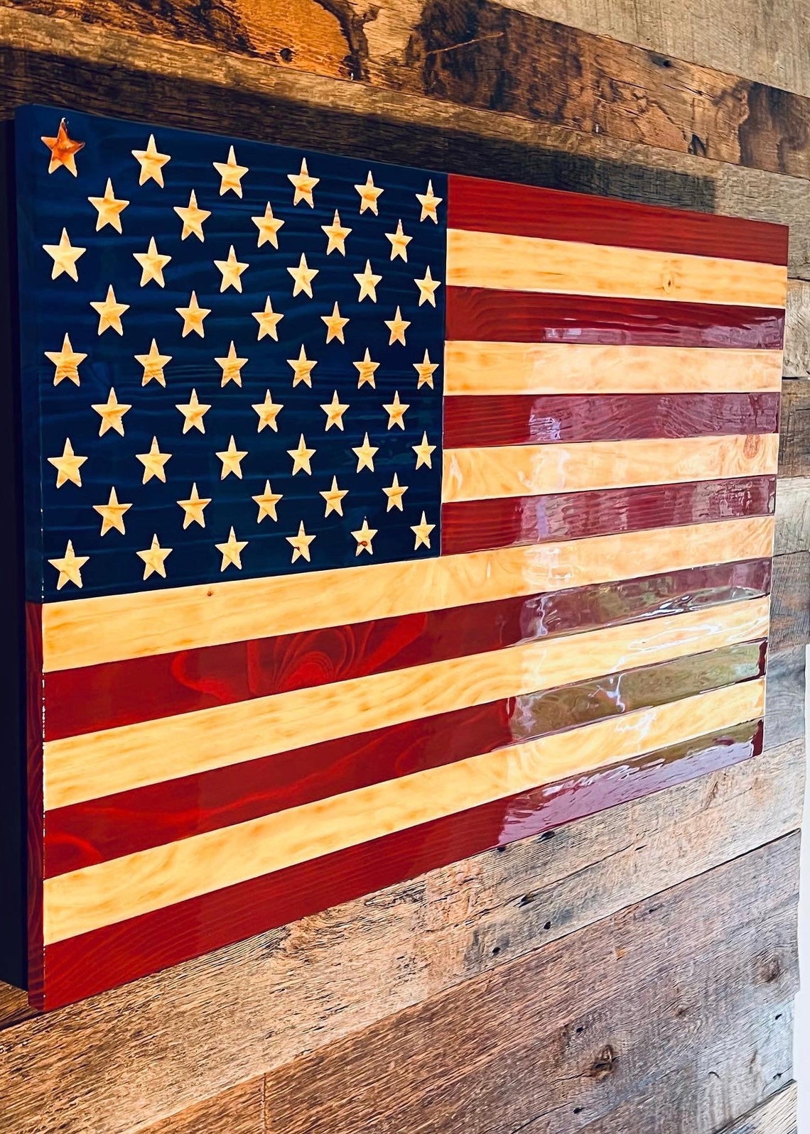 The rustic Flag - Etsy