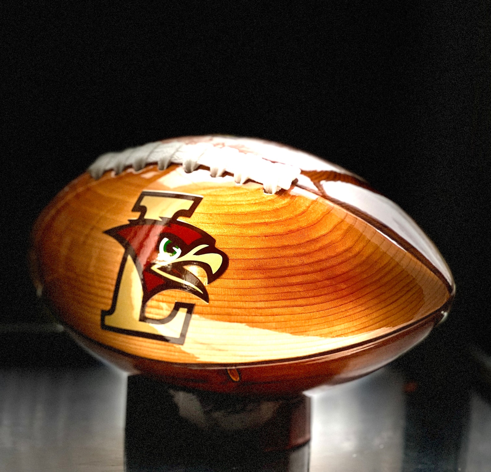 Own Your Very Own Custom Solid Cedar Wooden Football With Your Favorite ...