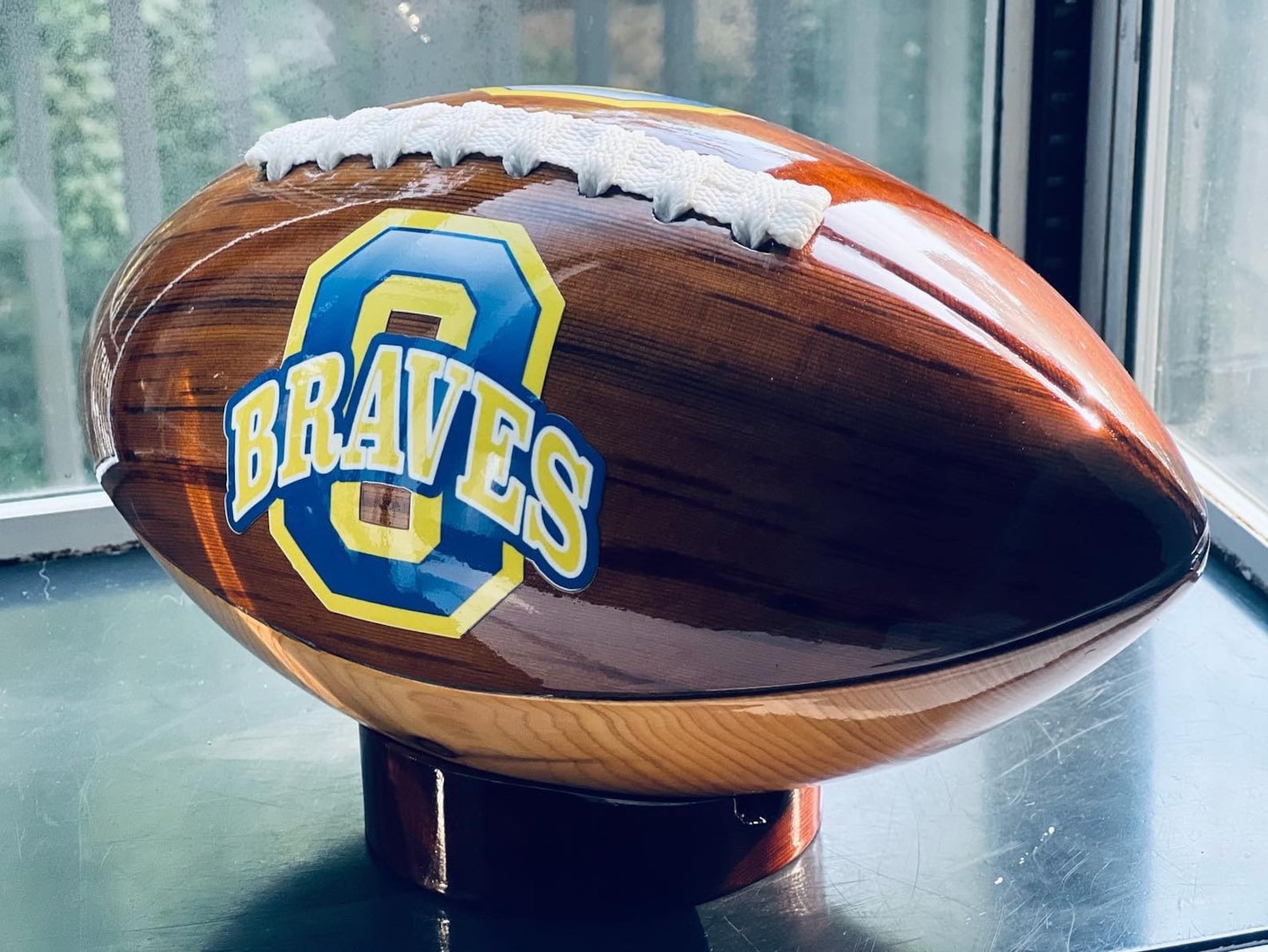 Own Your Very Own Custom Solid Cedar Wooden Football With Your - Etsy