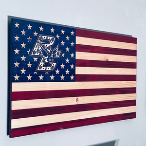 Engraved Custom US Flag. Choose Any Style. - Etsy