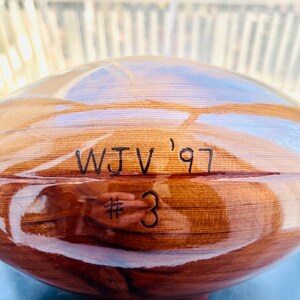 Engraved Custom Solid Cedar Wooden Football With Your Favorite Team ...