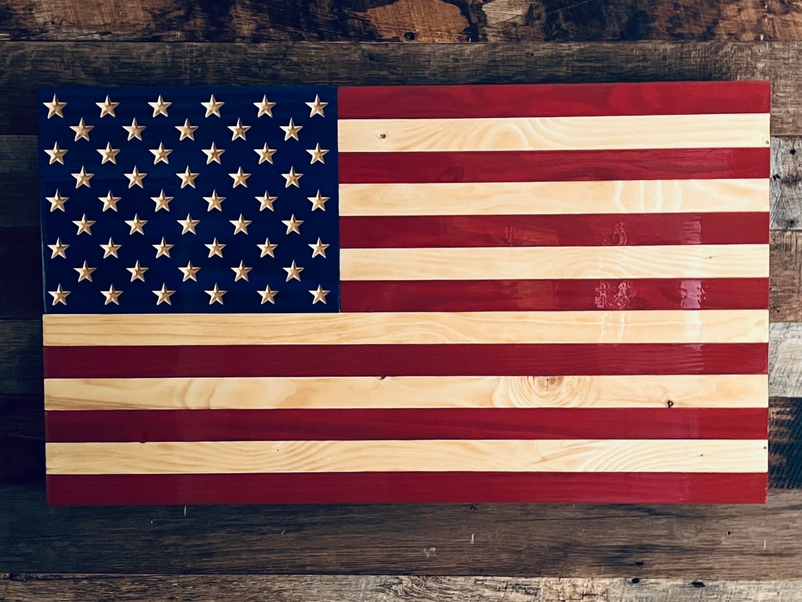 The rustic Flag - Etsy