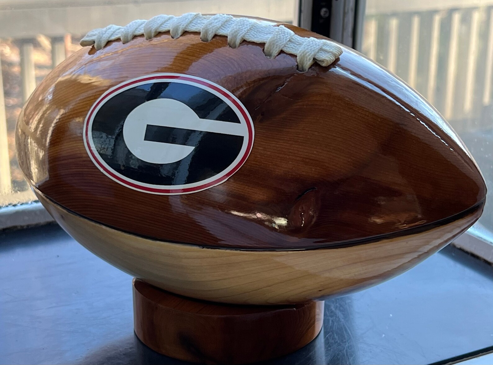 Own Your Very Own Custom Solid Cedar Wooden Football With Your | Etsy