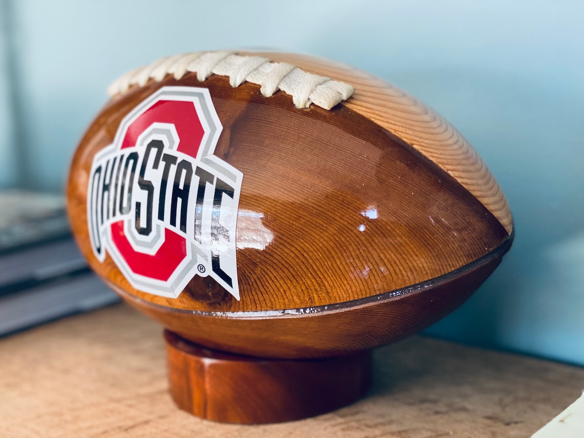 Own Your Very Own Custom Solid Cedar Wooden Football With Your | Etsy