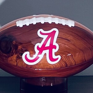 Own Your Very Own Custom Solid Cedar Wooden Football With Your Favorite ...