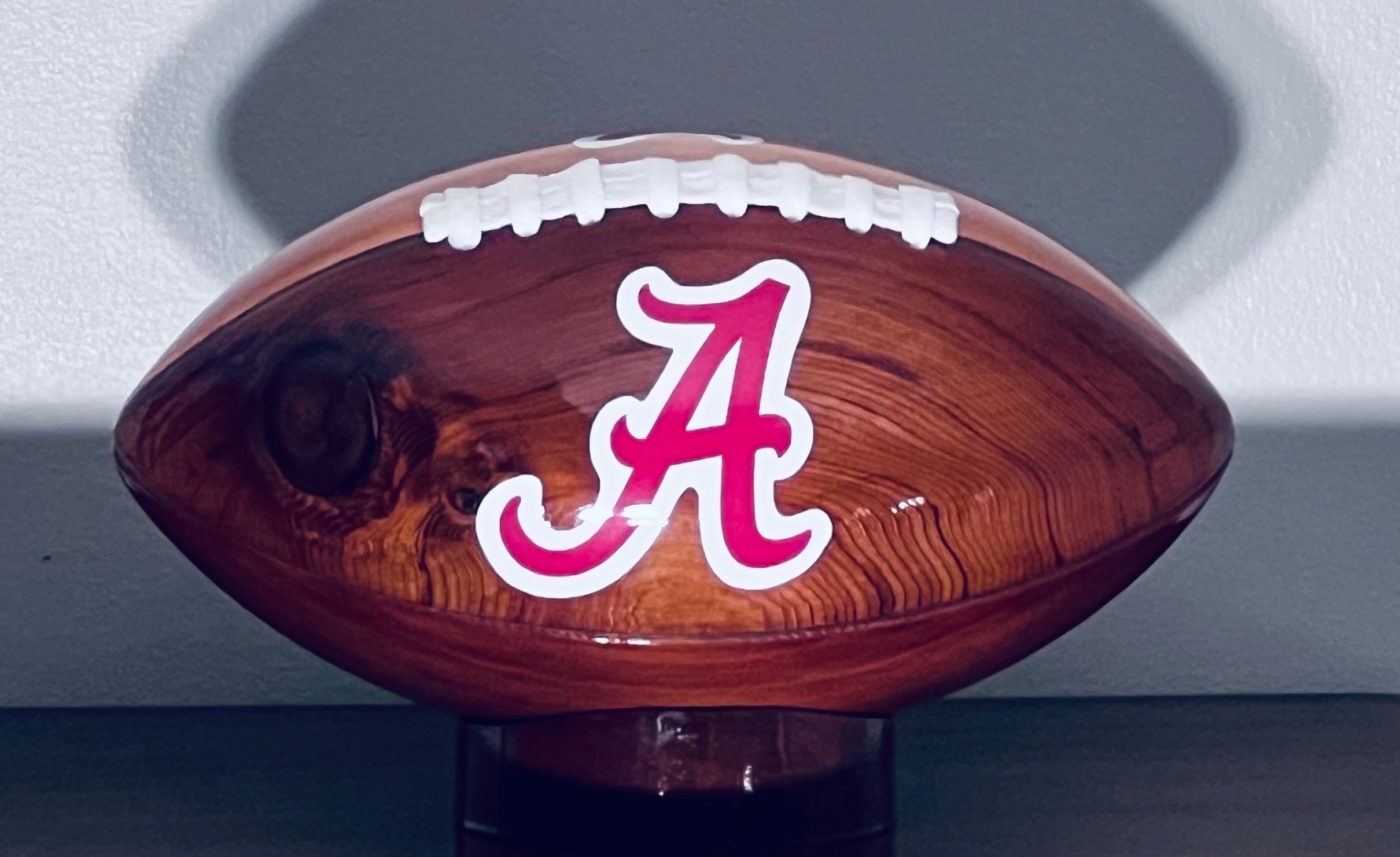 Own Your Very Own Custom Solid Cedar Wooden Football With Your Favorite ...