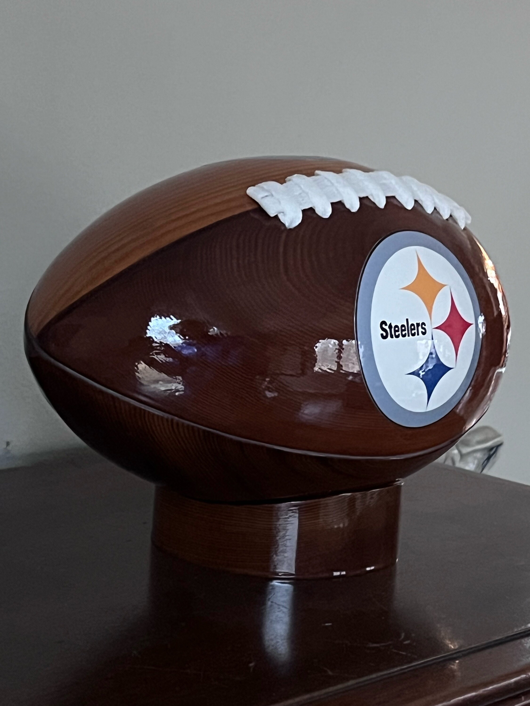 Own Your Very Own Custom Solid Cedar Wooden Football With Your Favorite ...