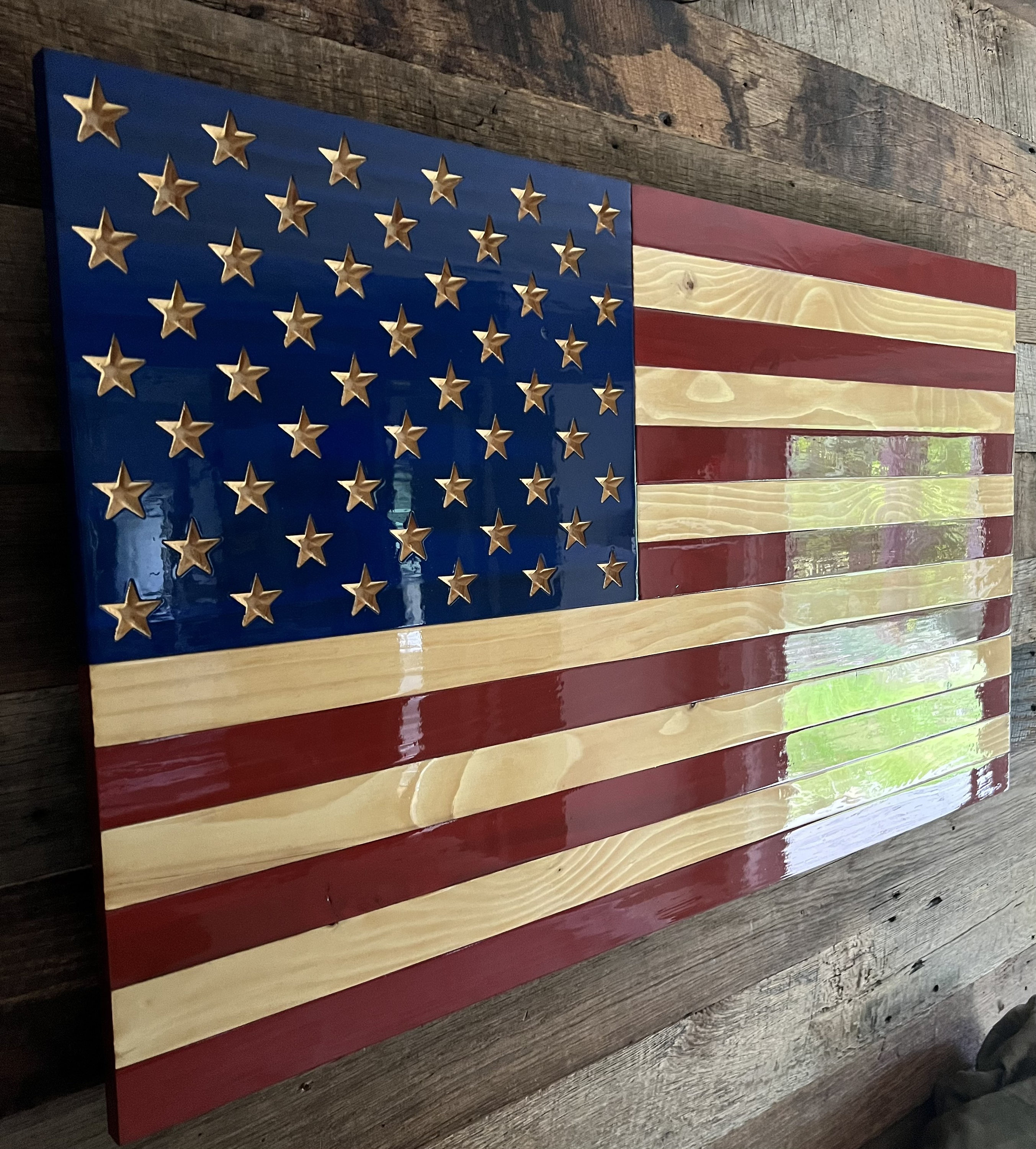 The rustic Flag - Etsy