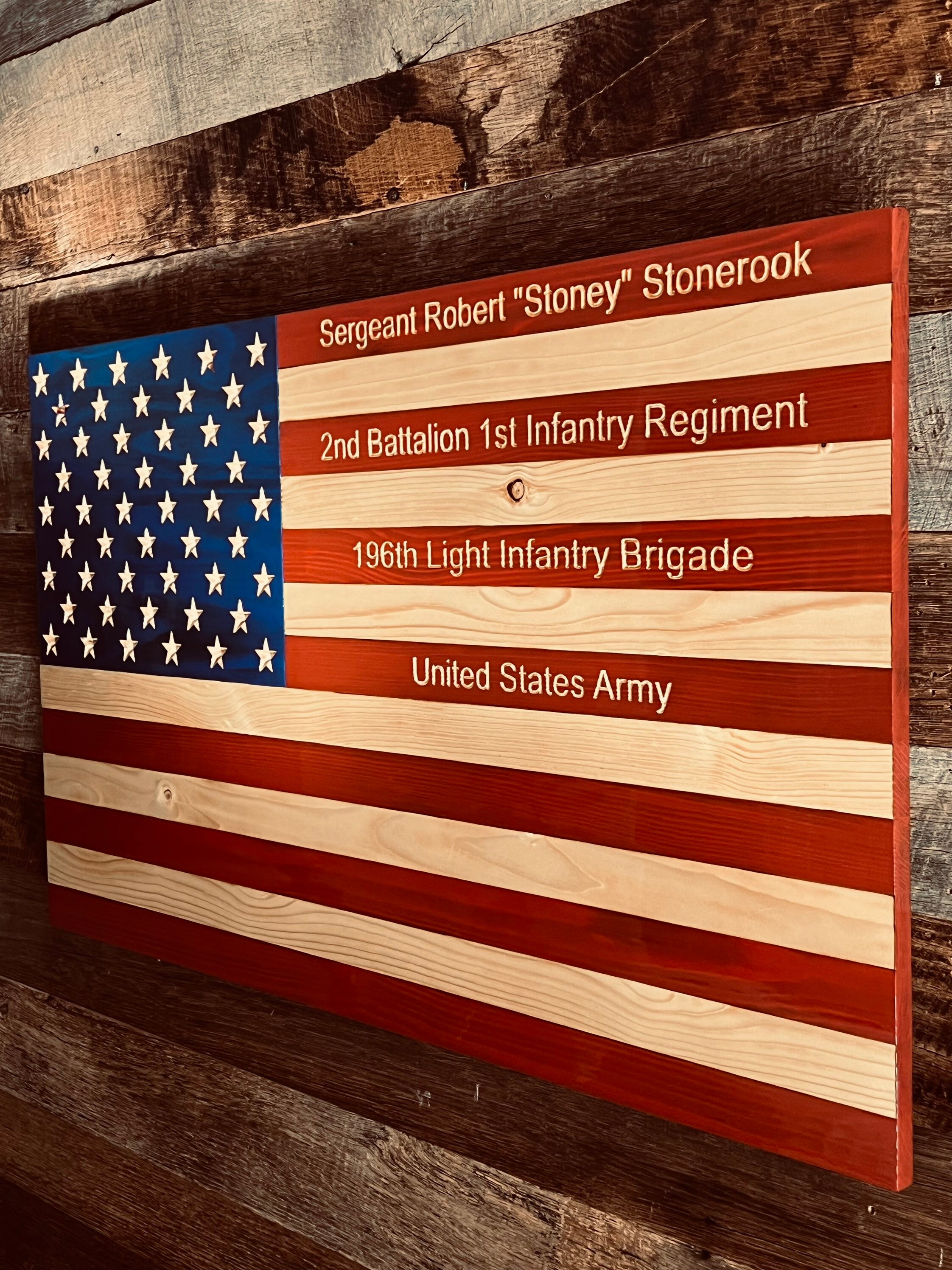 Engraved Custom US Flag. Choose Any Style. - Etsy