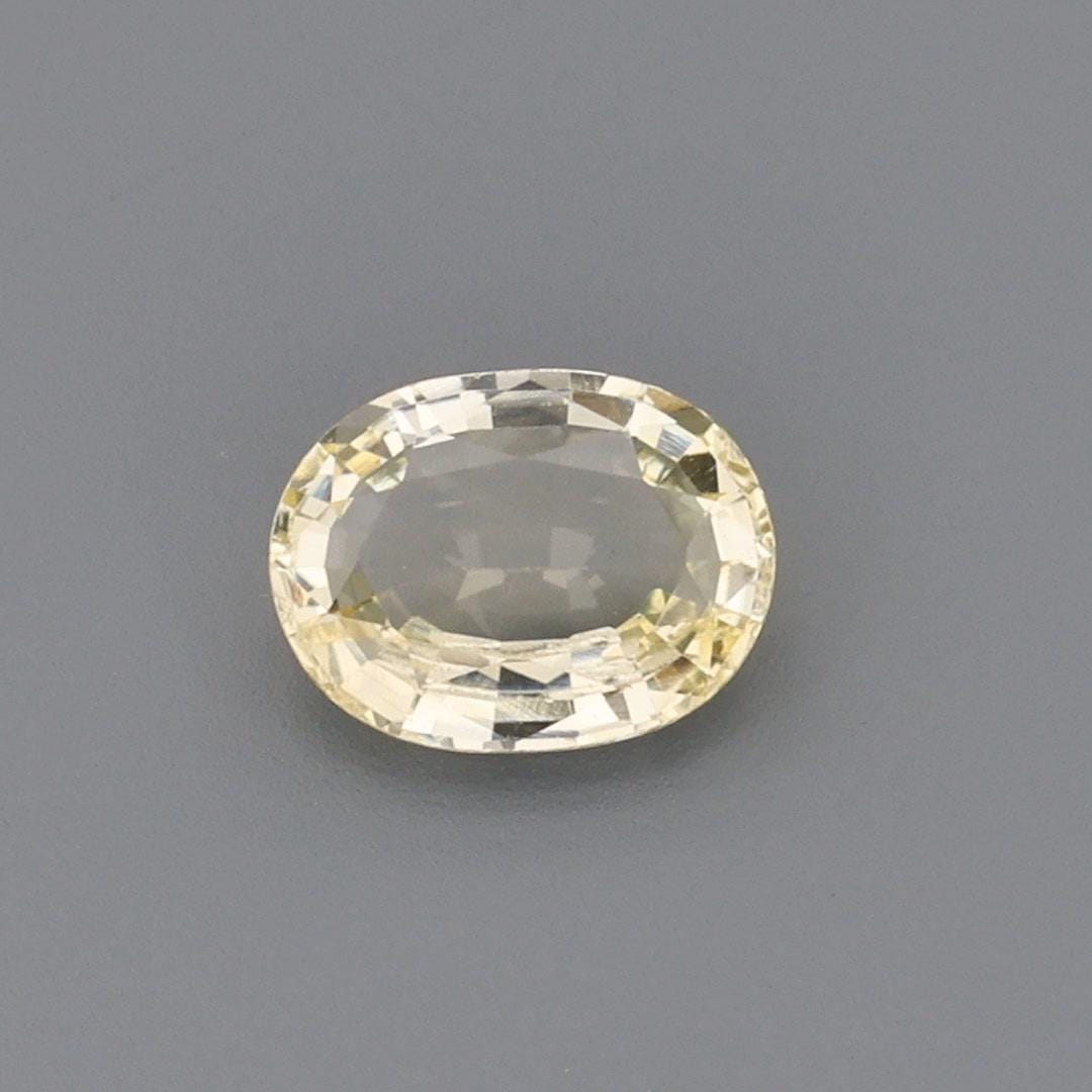 1.36ct Natural Sapphire Light Yellow Oval 8.01x6.09mm - Etsy