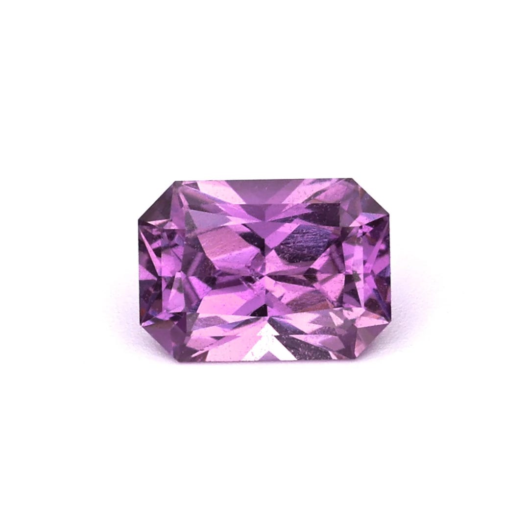 0.99ct Natural Heat Only Sapphire Purple Radiant 6.94x4.99mm - Etsy