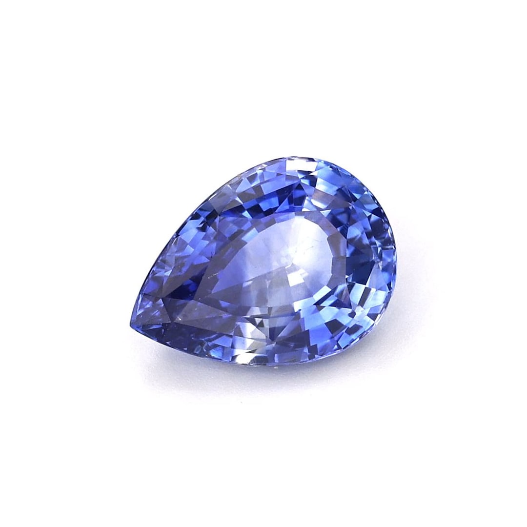 3.575 Carat Blue Sapphire for Custom Uniqe Engagement Ring, Pear Shape ...