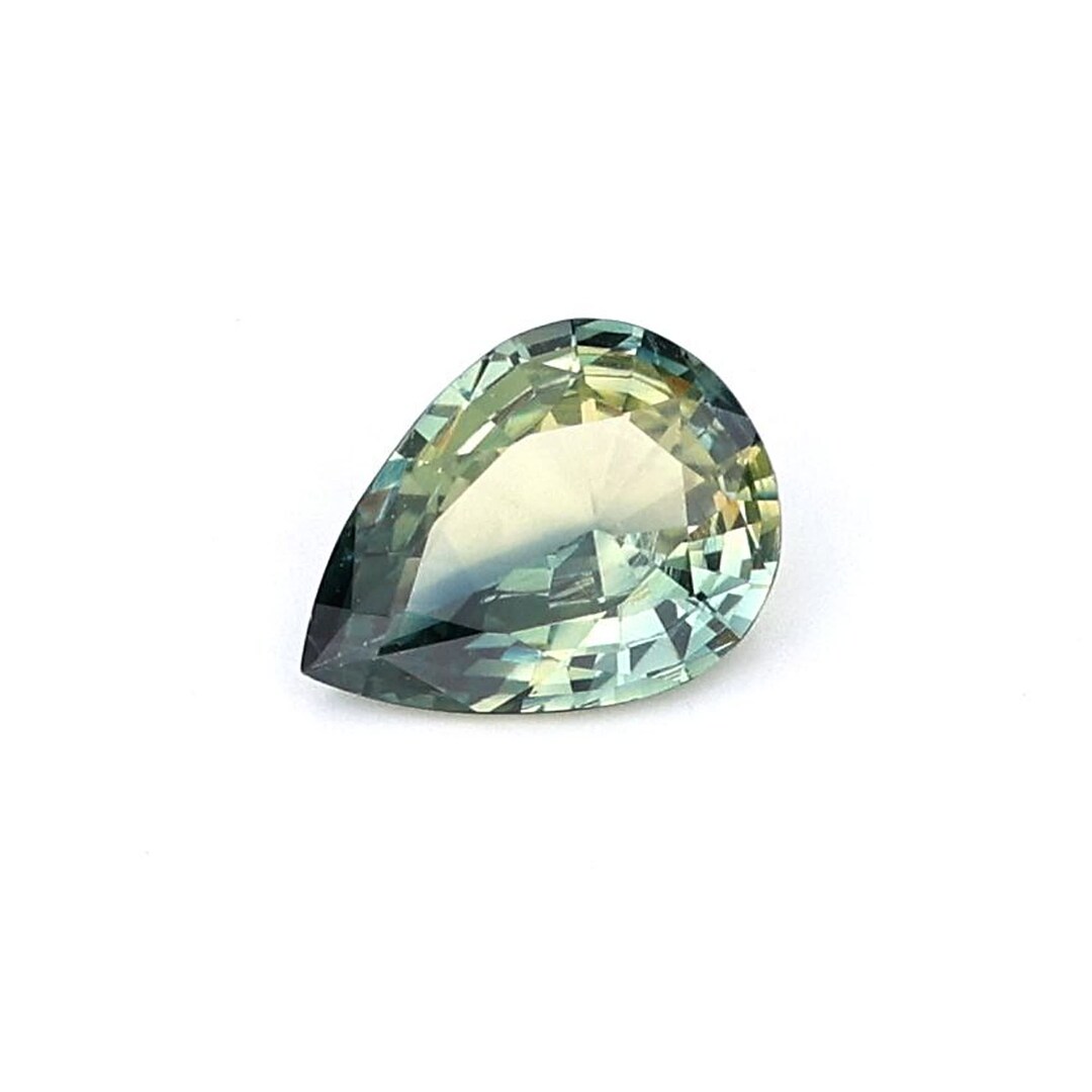 0.991 Carat Green Sapphire for Custom Halo Engagement Ring, Pear Shape ...
