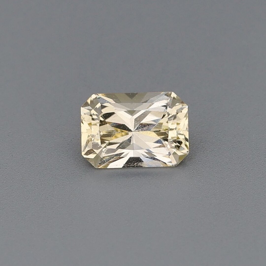 0.835 Carat Yellow Sapphire for Custom Simple Engagement Ring, Radiant ...