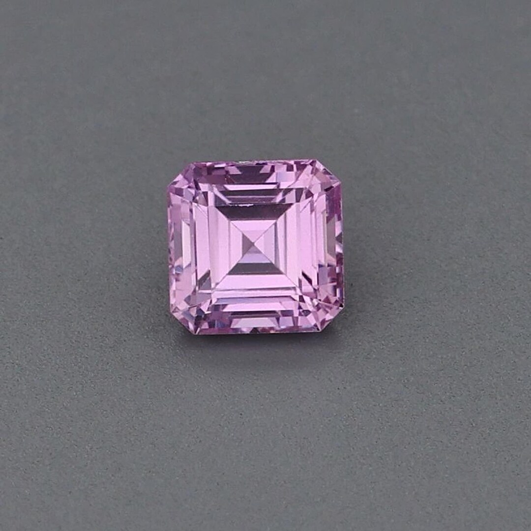 0.64ct Natural Heat Only Sapphire Pink Asscher 4.55x4.52mm - Etsy