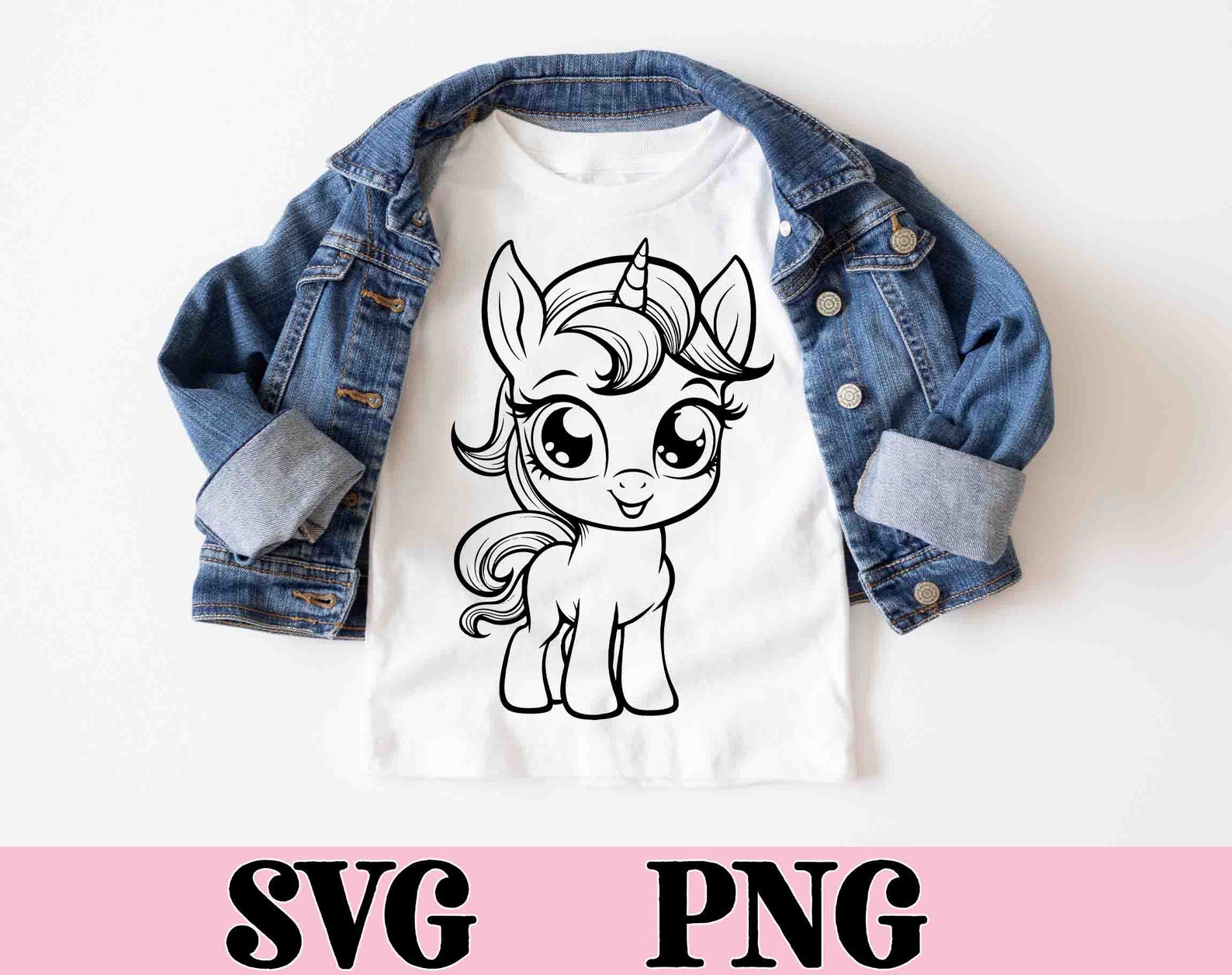 Cute Baby Unicorn SVG PNG, Fantasy Unicorn Svg , Unicorn Outline ...