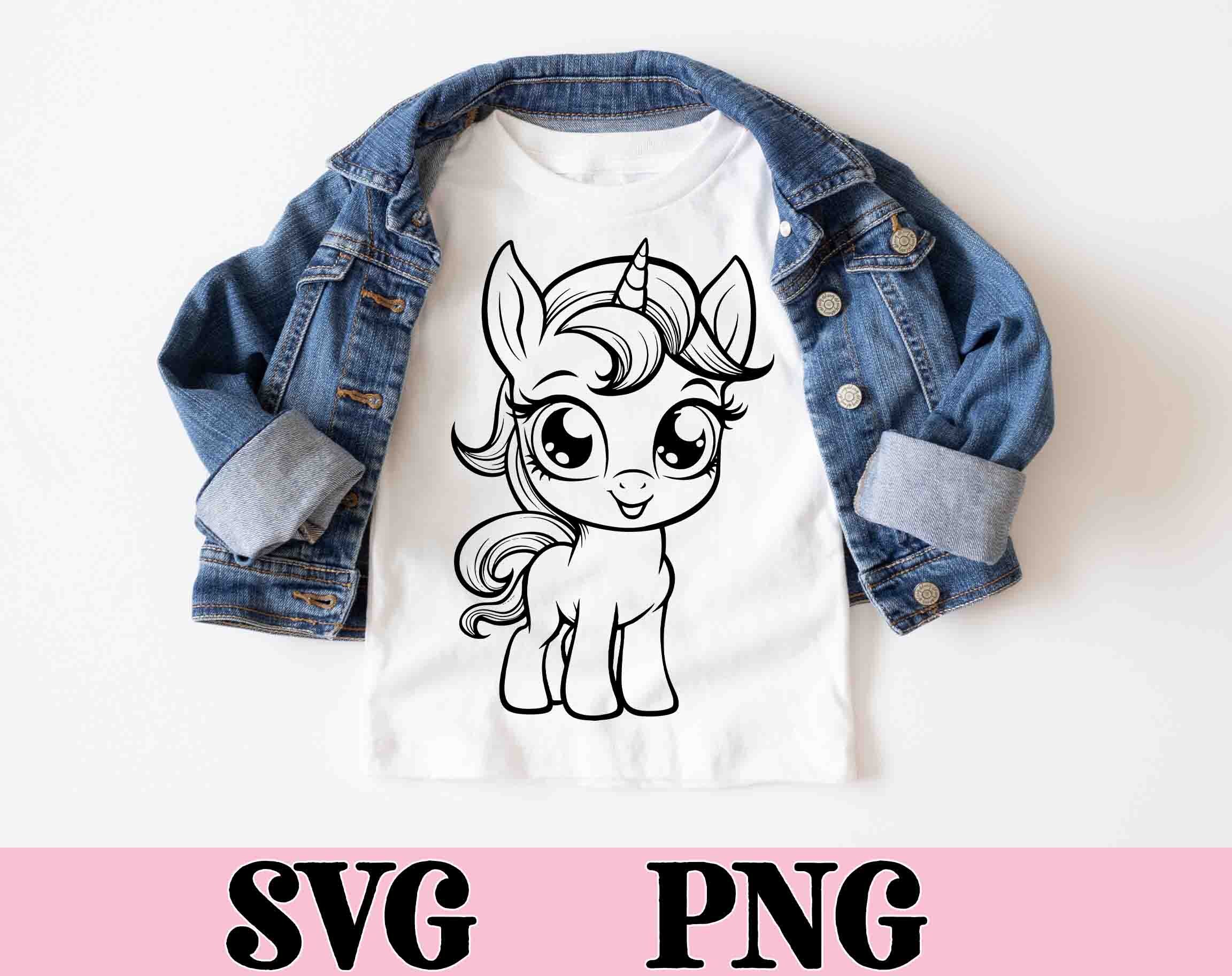 Cute Baby Unicorn SVG PNG, Fantasy Unicorn Svg , Unicorn Outline ...