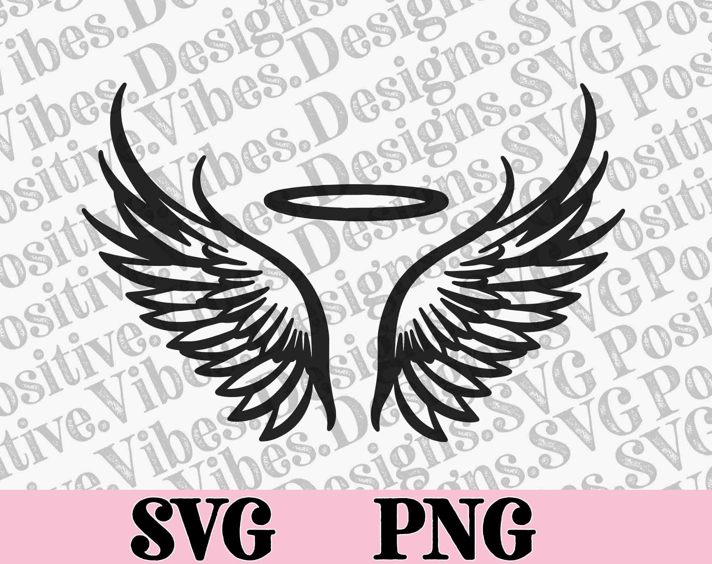 Angel Wings SVG Angel Wing Vector Angel Svg Halo Svg - Etsy