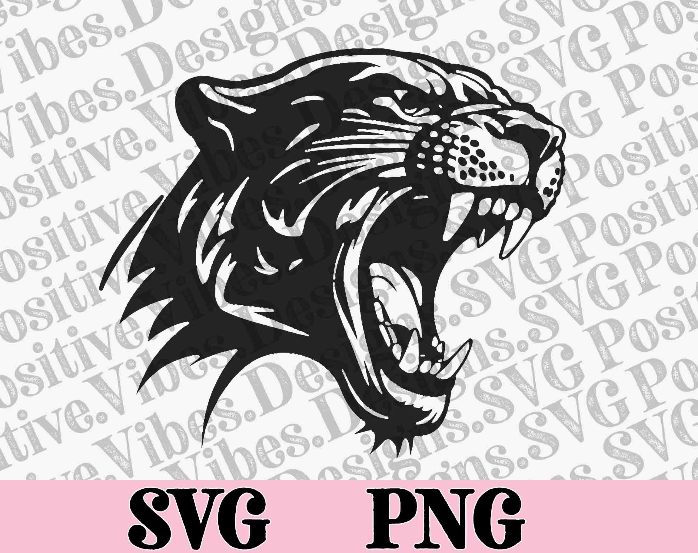 Roaring Leopard SVG PNG Silhouette Leopard Clipart Digital - Etsy