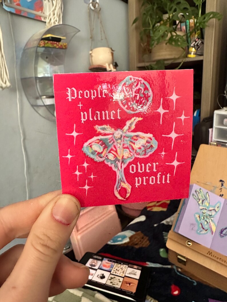 People + Planet Over Profit Sticker - Etsy