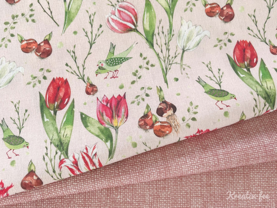 Acufactum Fabric Package tulip Time Emma Old Pink 2pcs. - Etsy