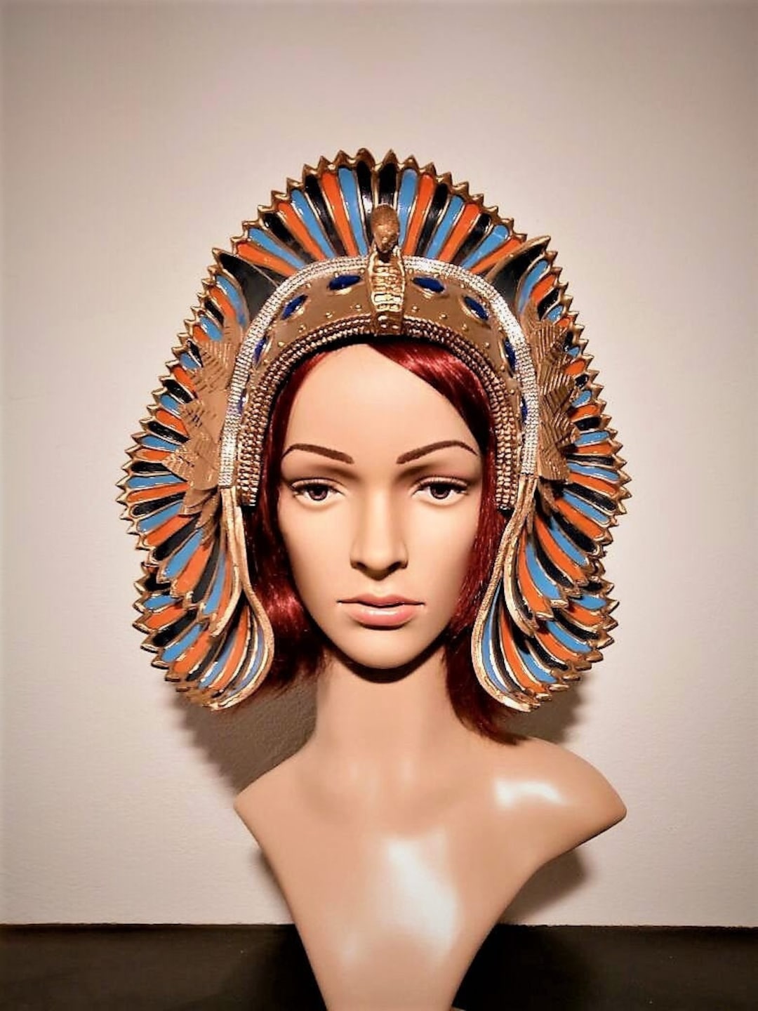 Egyptian Fantasy Headdress Queen Cleopatra Crown Art Deco Style - Etsy