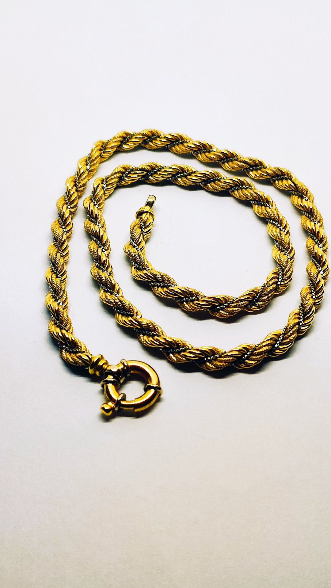 18k Gold Two-tone Choker - Etsy