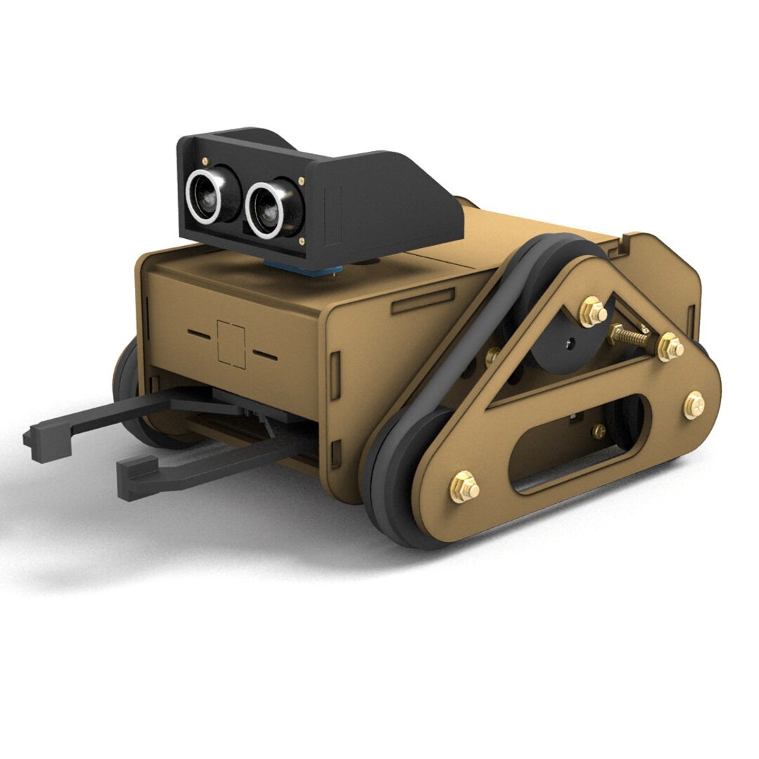 Tracked Robot Kit in MDF With Frontal Gripper PDF Templates for Laser ...